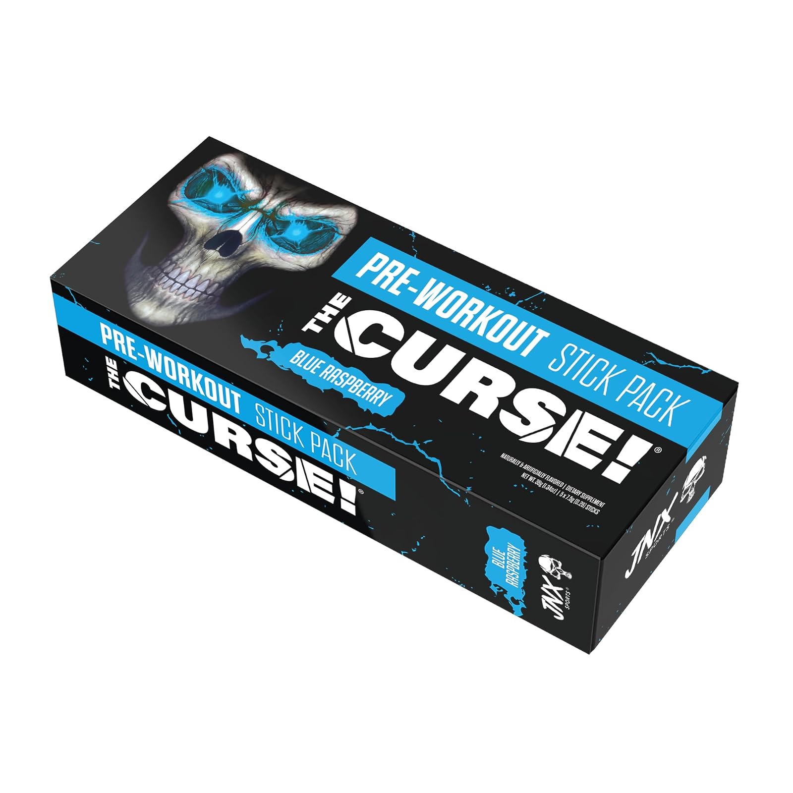 JNX pre-workout powder blue raspberry