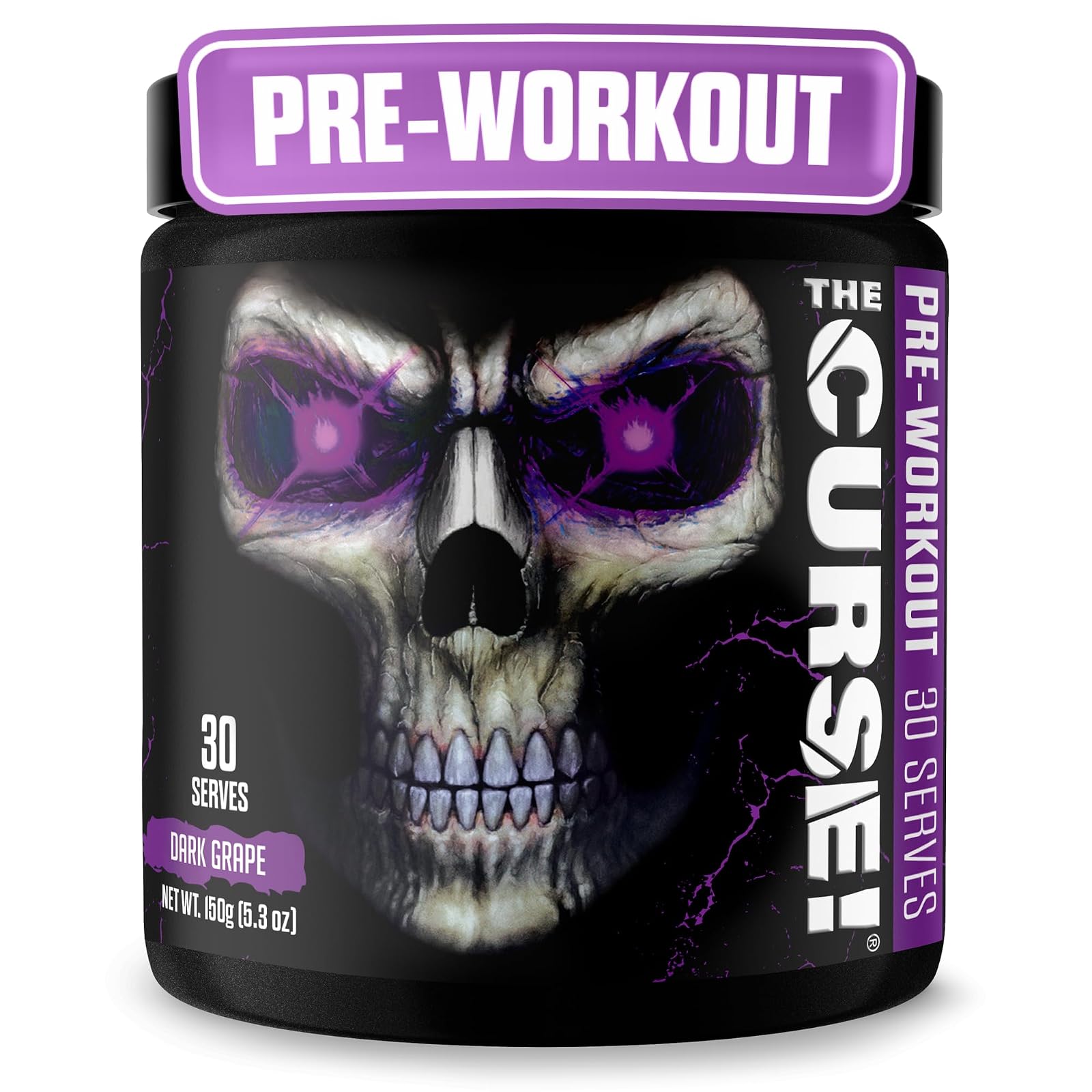 JNX pre-workout powder dark grape