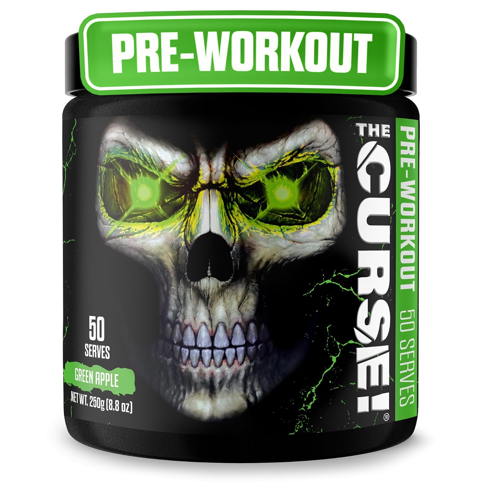 JNX pre-workout powder green apple