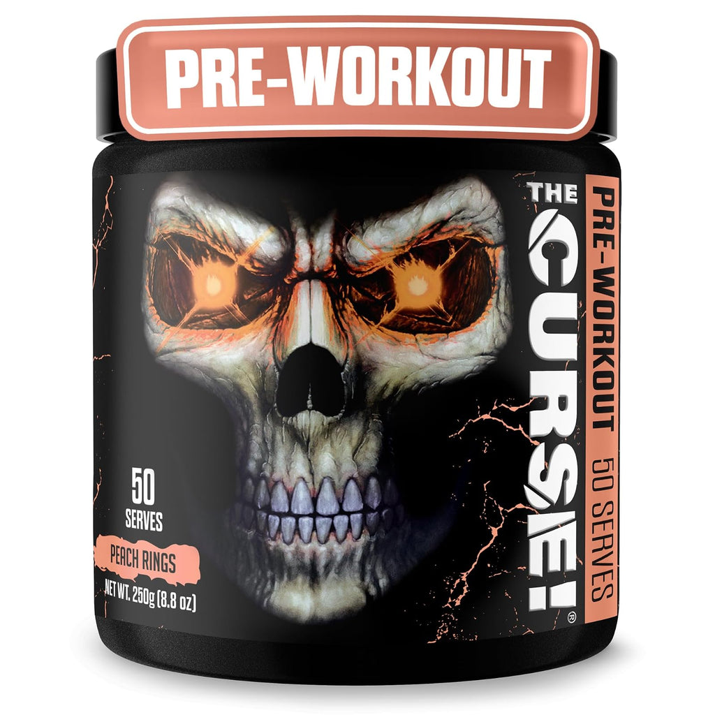 JNX pre-workout powder peach rings