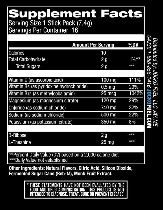 Jocko Fuel electrolyte powder convenience