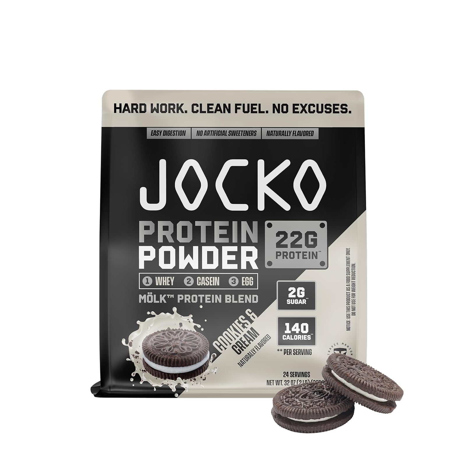 Jocko Fuel whey protein cookies and cream
