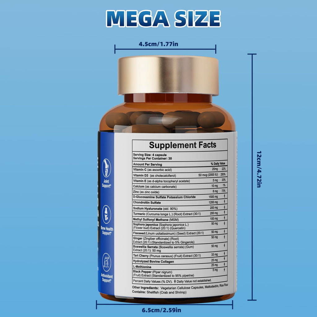 Joint health supplement with turmeric benefits