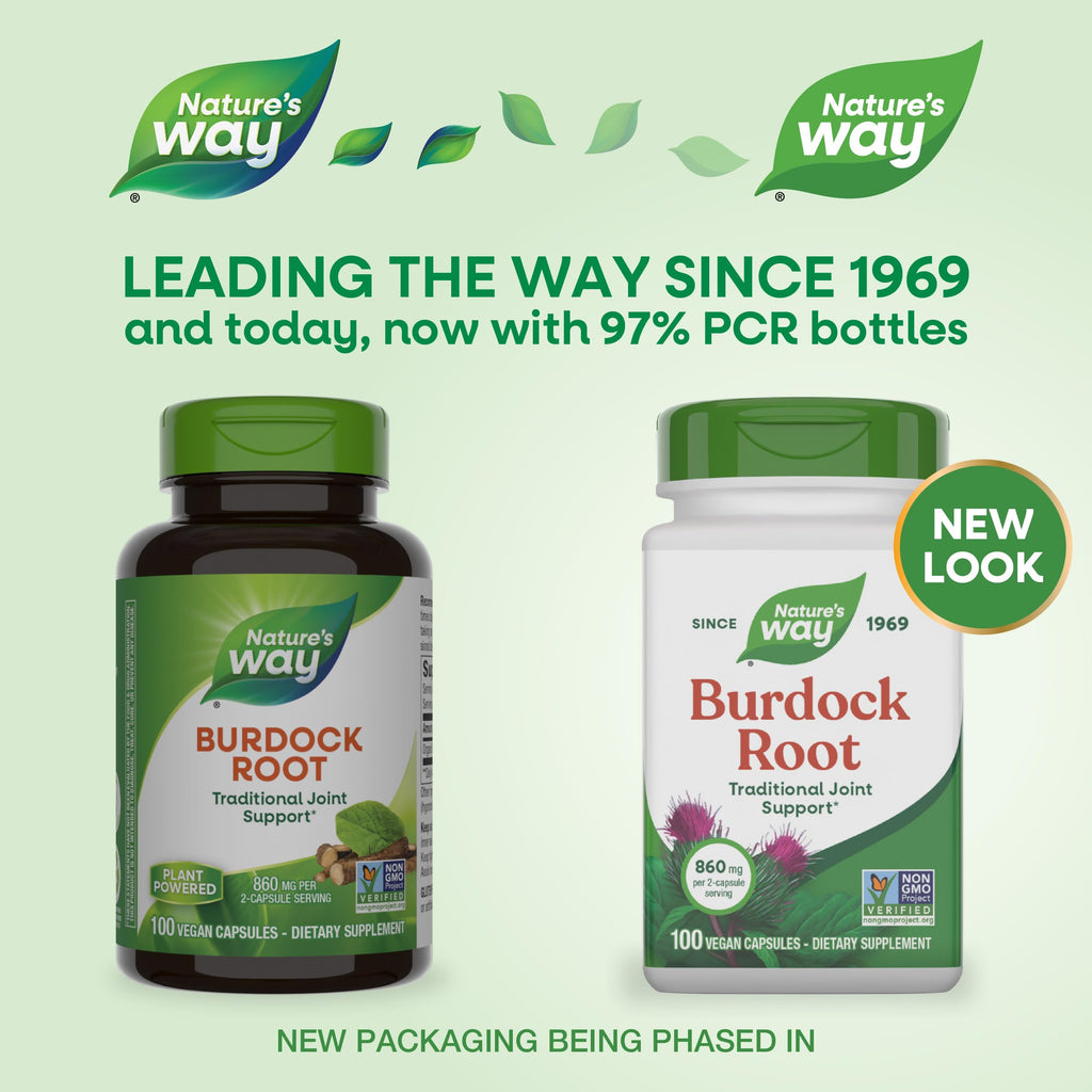 Joint support capsules with burdock root