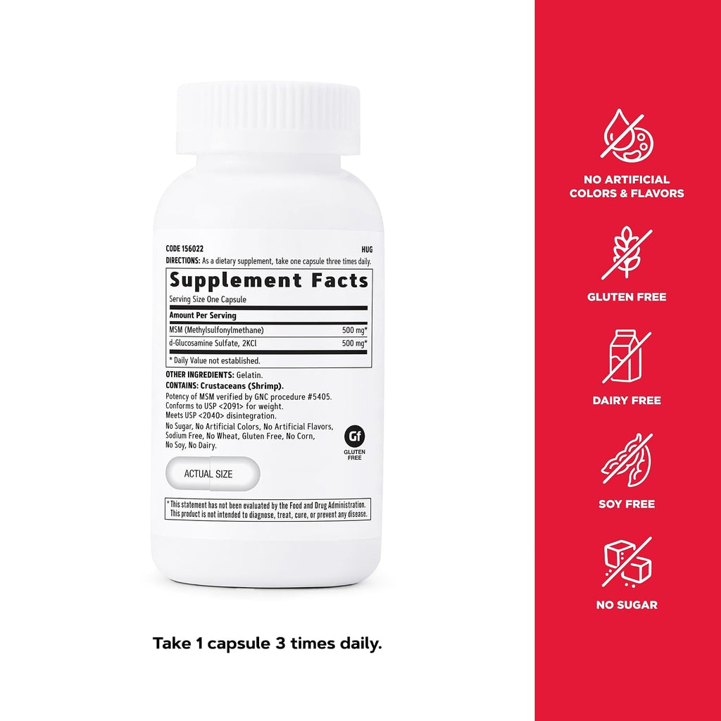 Joint support capsules with MSM