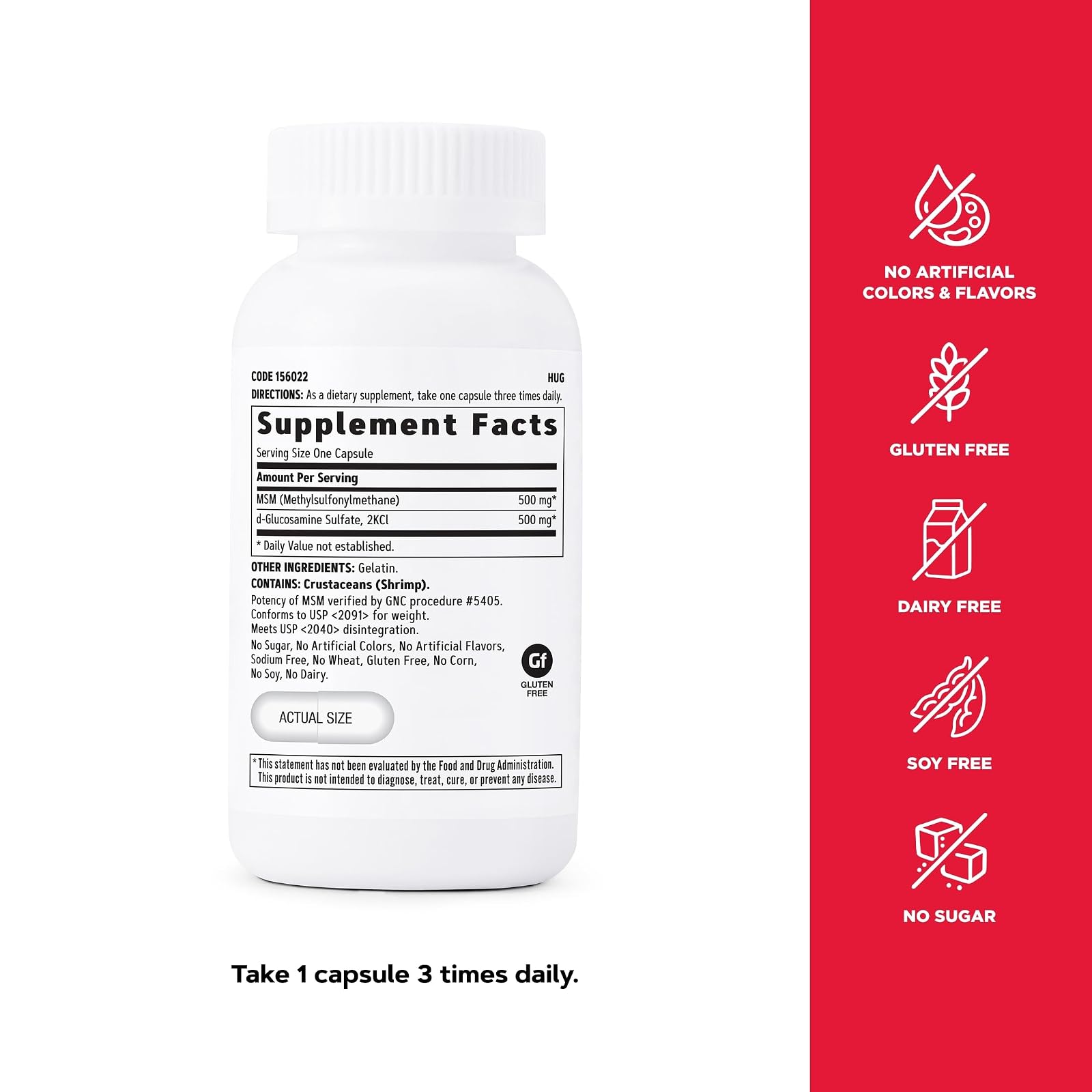 Joint support capsules with MSM