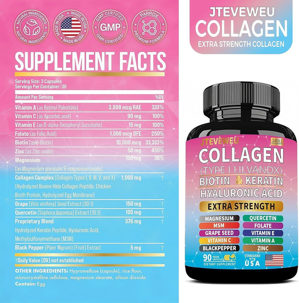 Joint support collagen capsules
