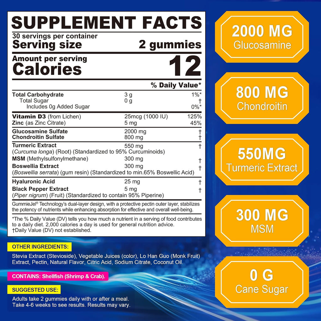 joint support glucosamine gummies for adults