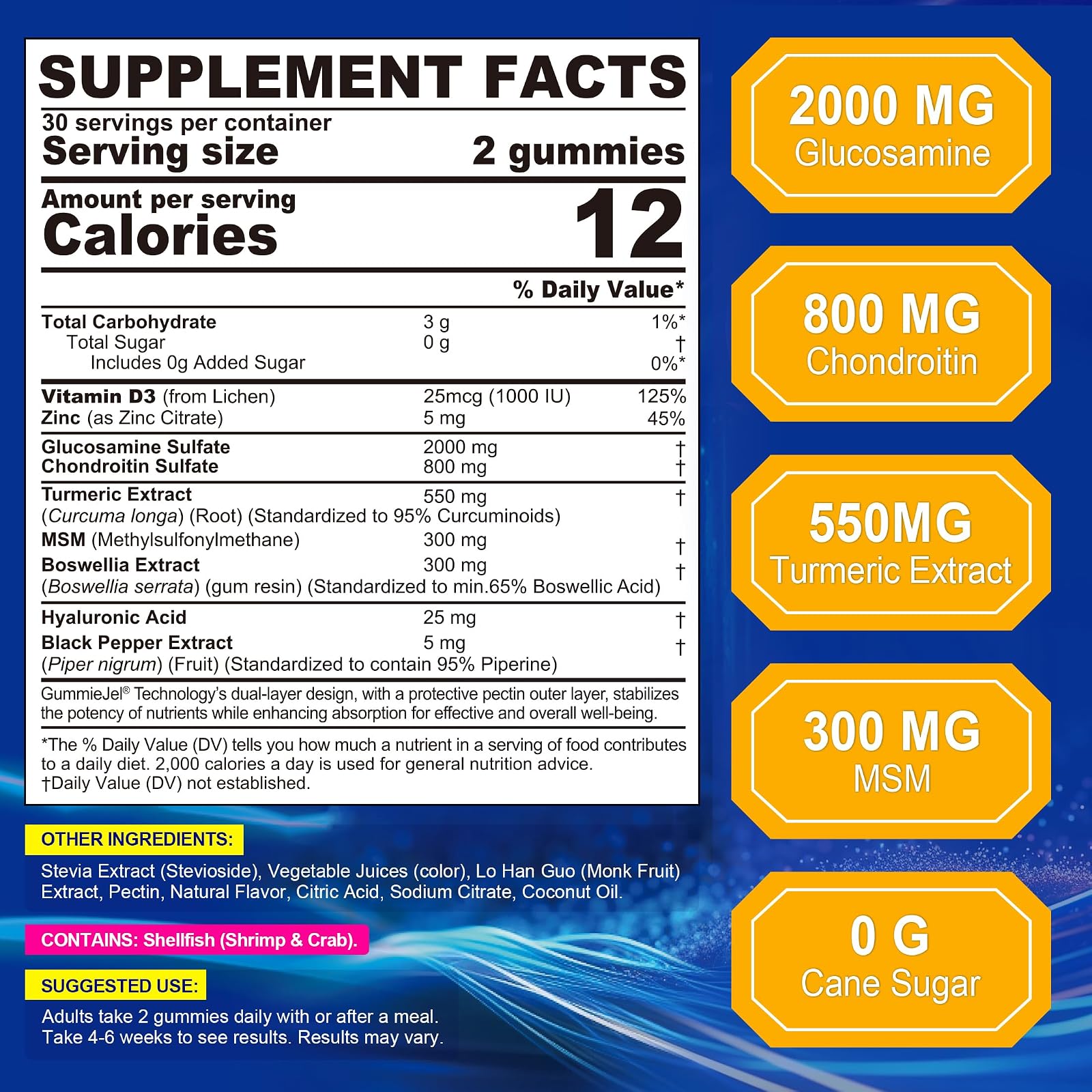 joint support glucosamine gummies for adults