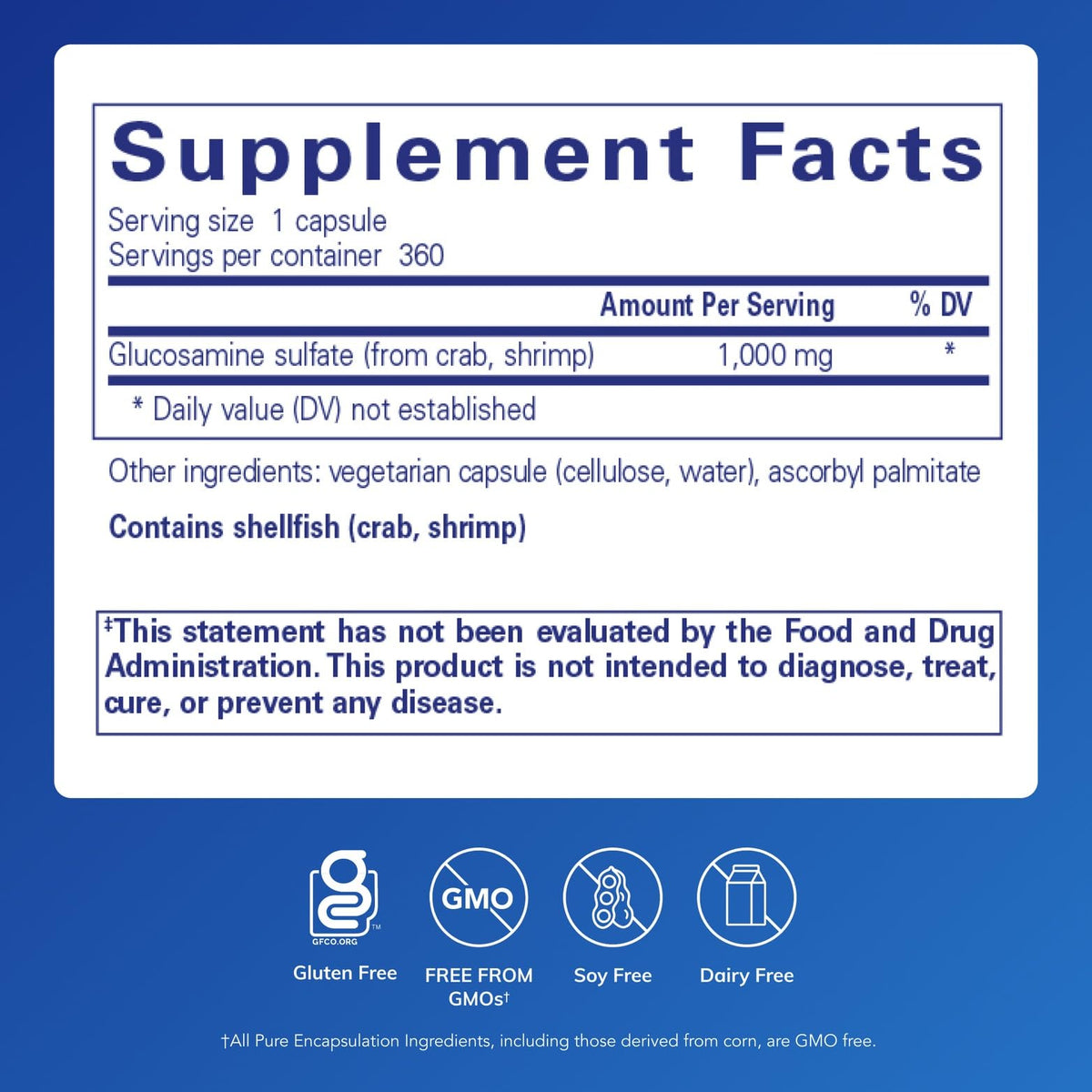 joint support glucosamine supplement 1000 mg