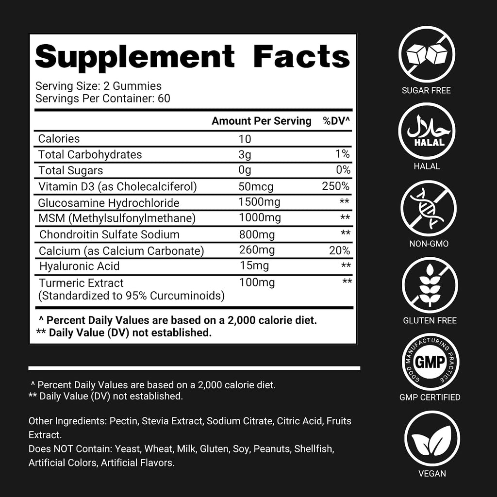 joint support gummies with glucosamine and chondroitin
