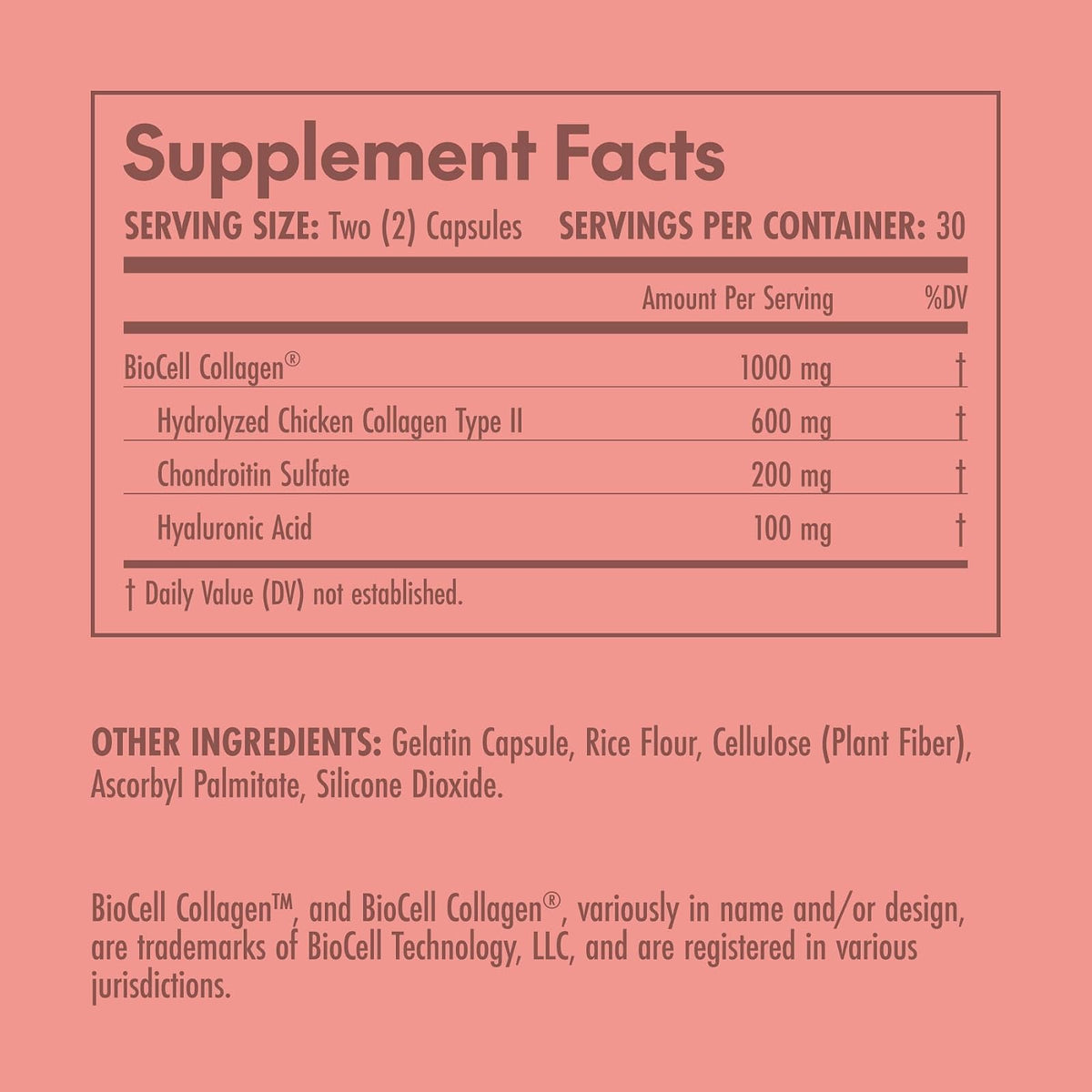 Joint support with Biocell collagen