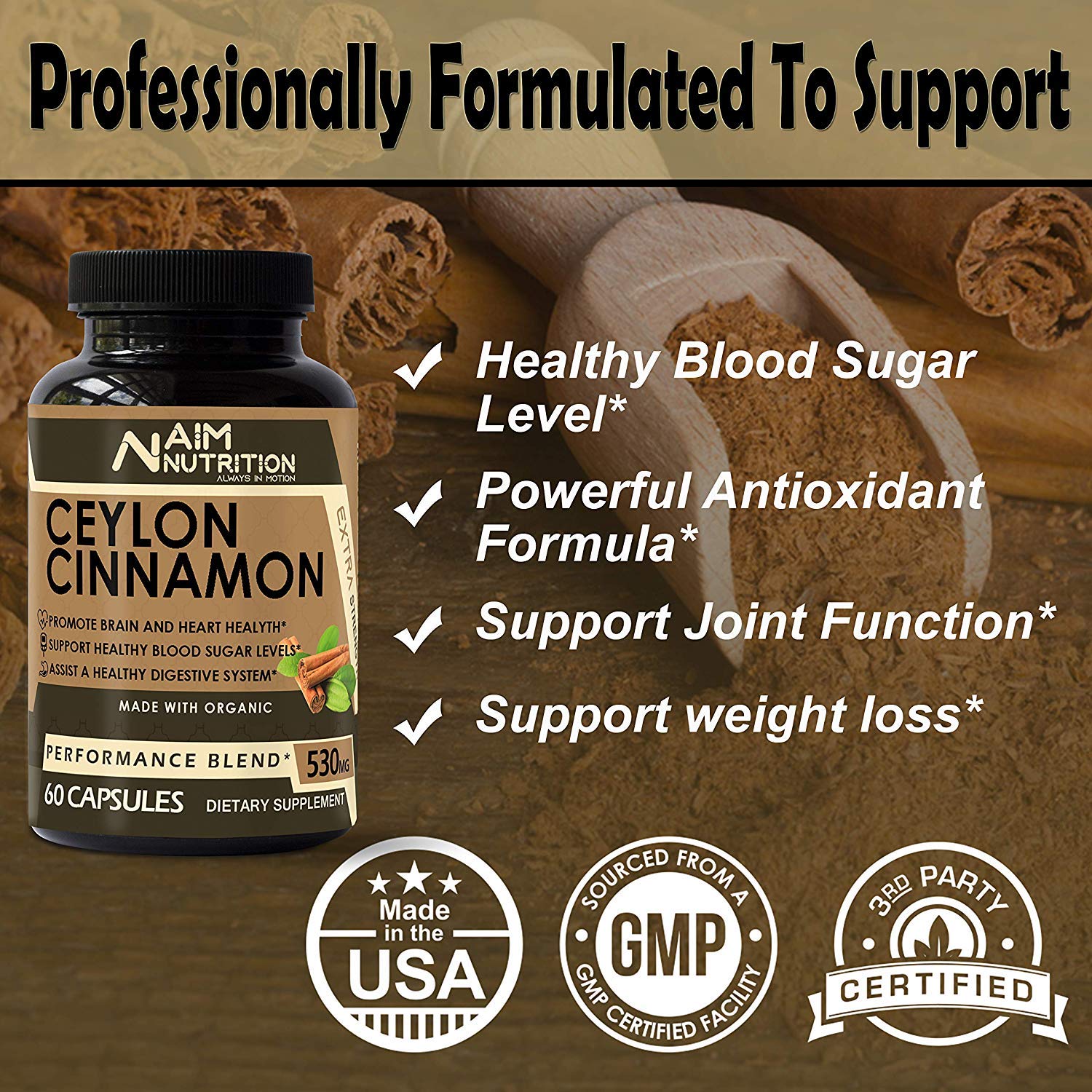 joint support with ceylon cinnamon