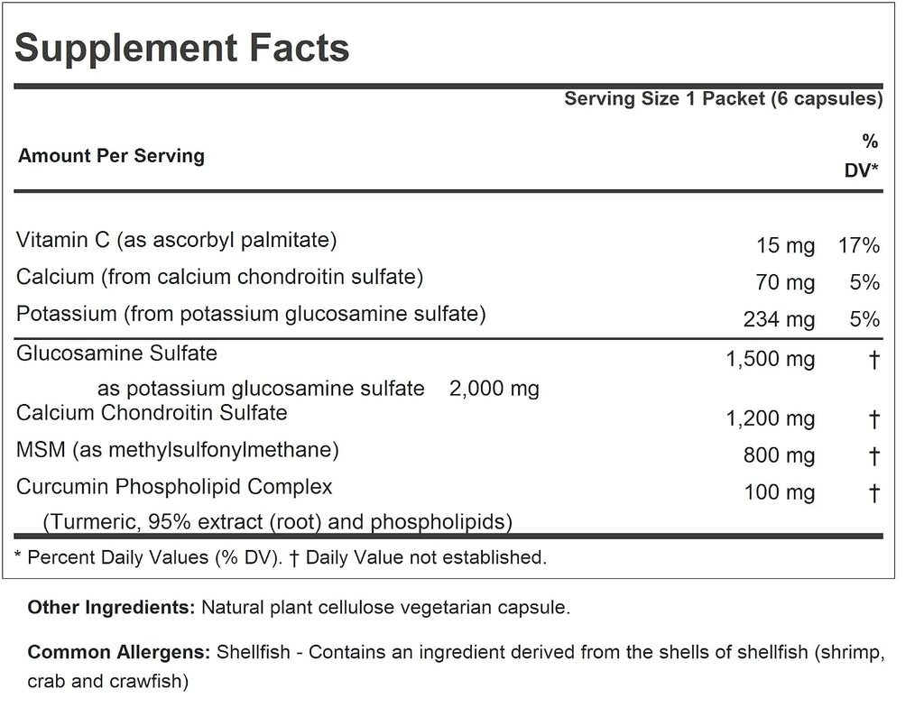 Joint support with glucosamine chondroitin
