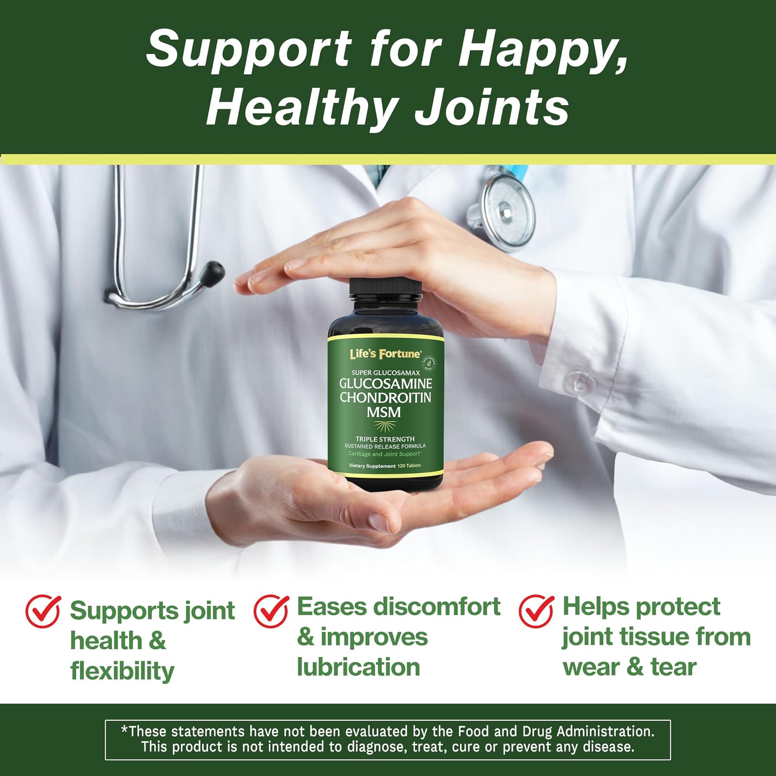 Joint support with glucosamine tablets