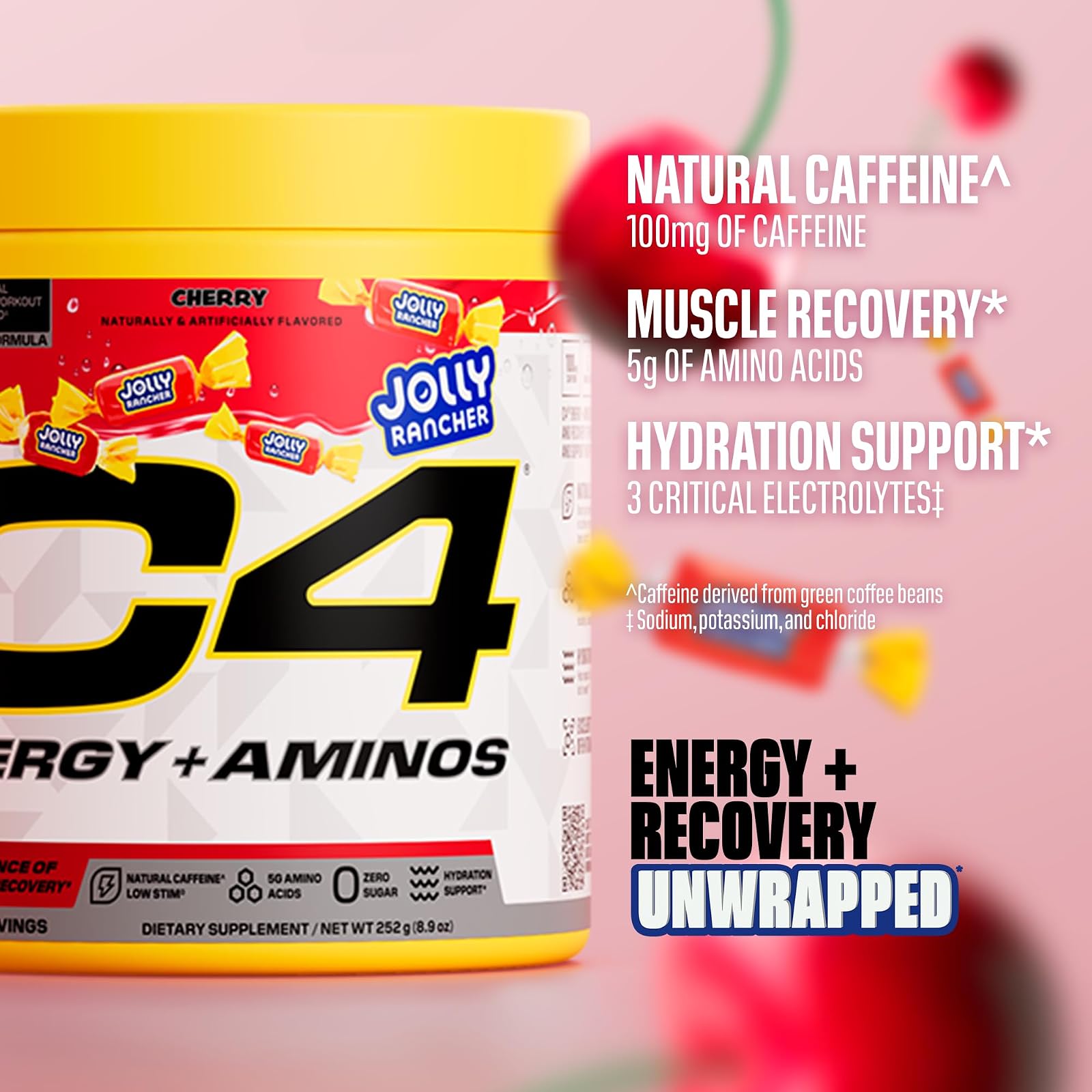 Jolly Rancher cherry amino acids supplement