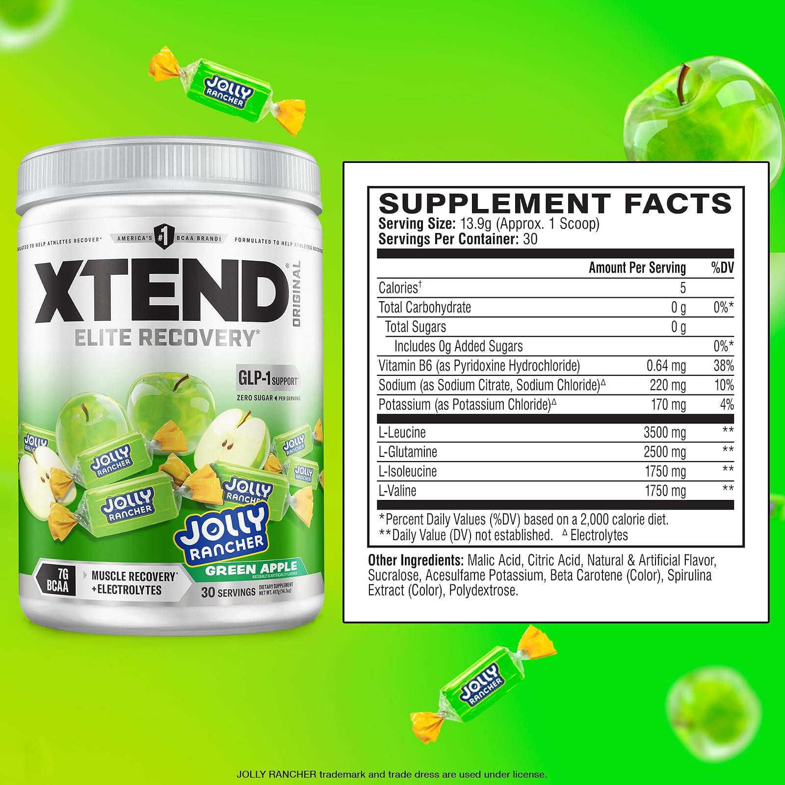 Jolly Rancher Green Apple BCAA flavour