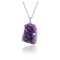 Jovivi amethyst cluster necklace