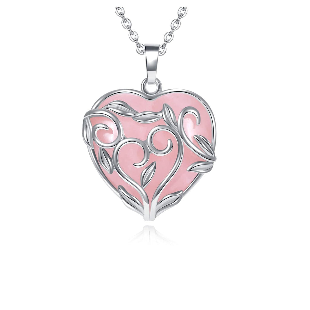 Jovivi amethyst rose quartz pendant