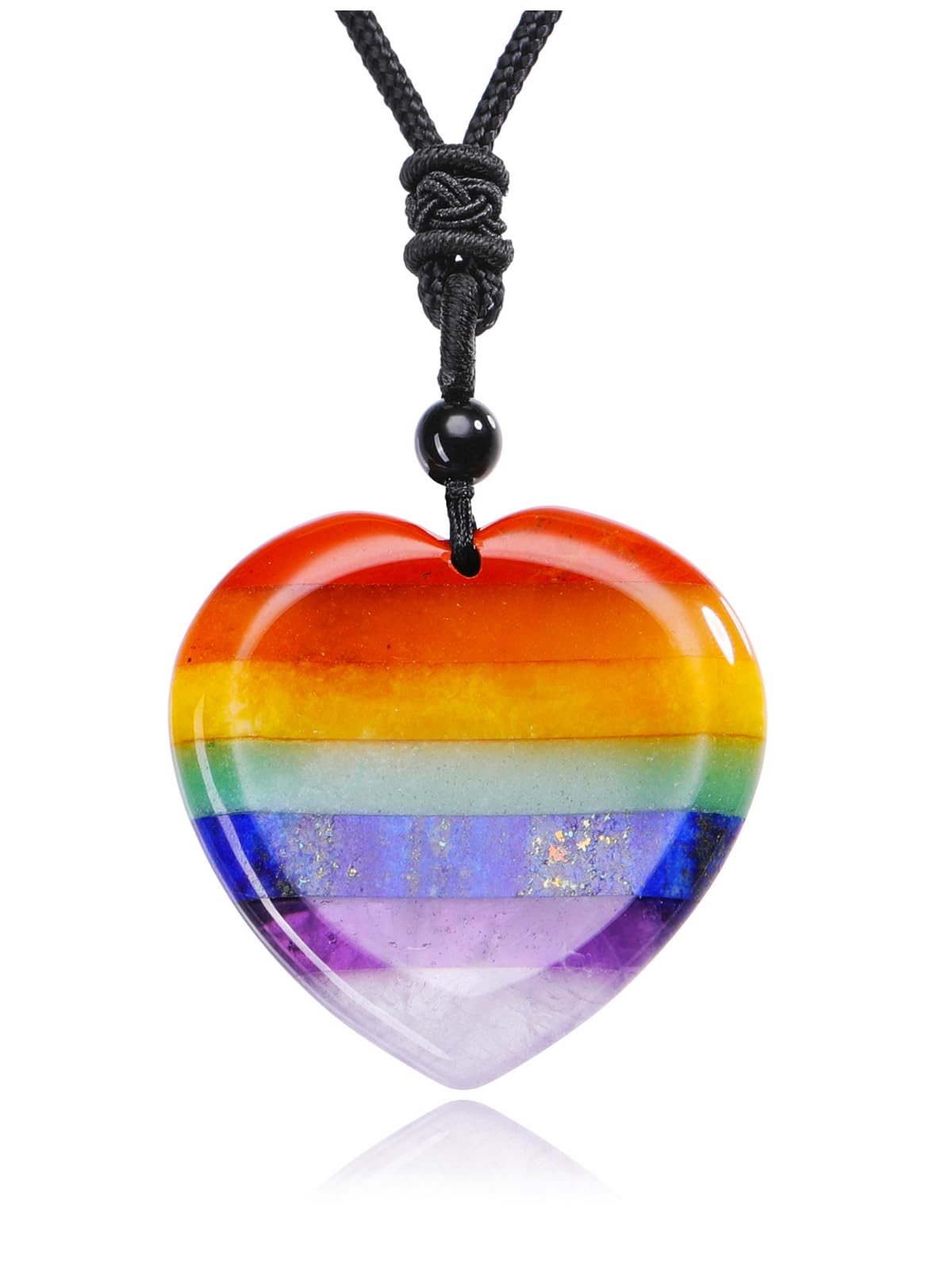 Jovivi healing crystals necklace