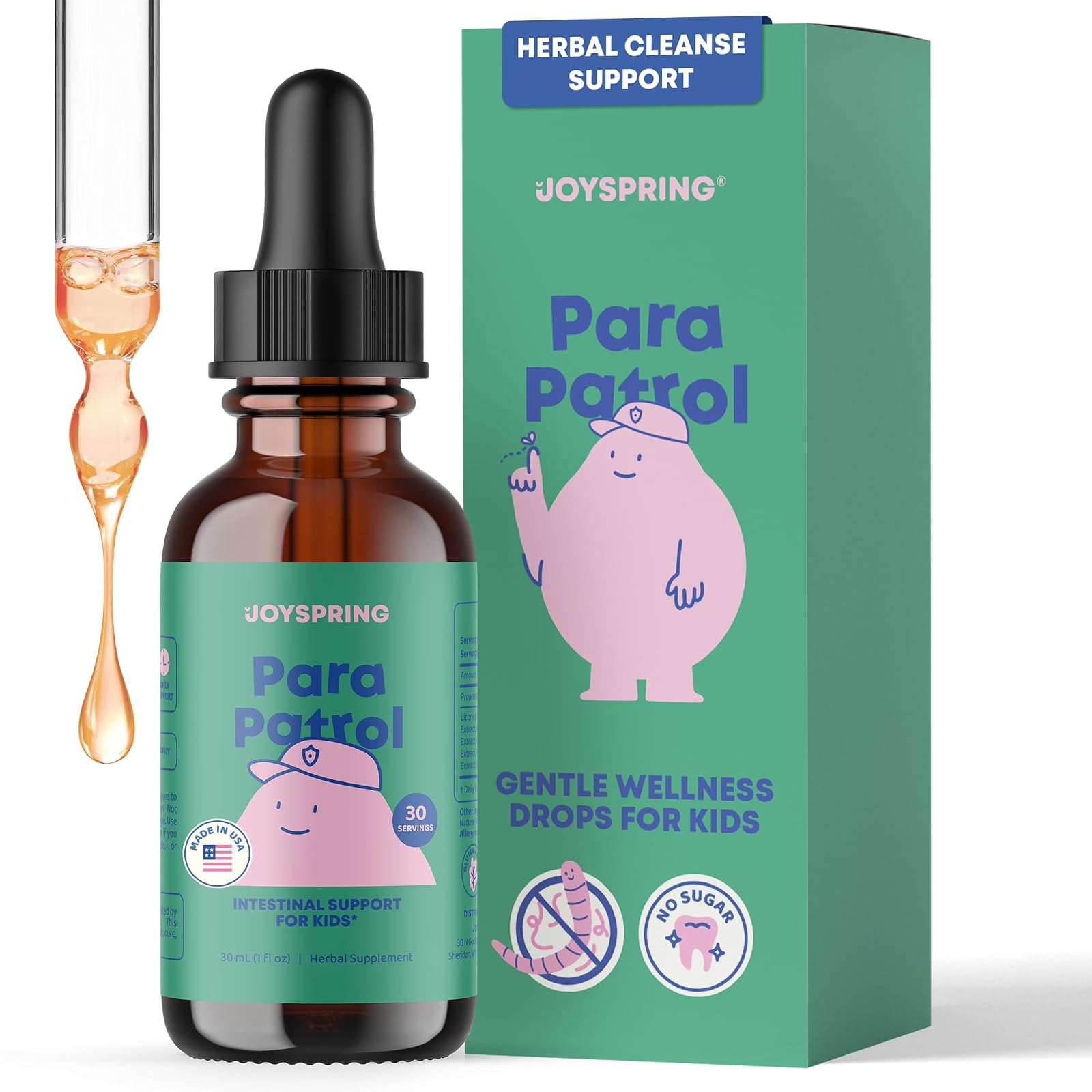 JoySpring kids gut cleanse drops