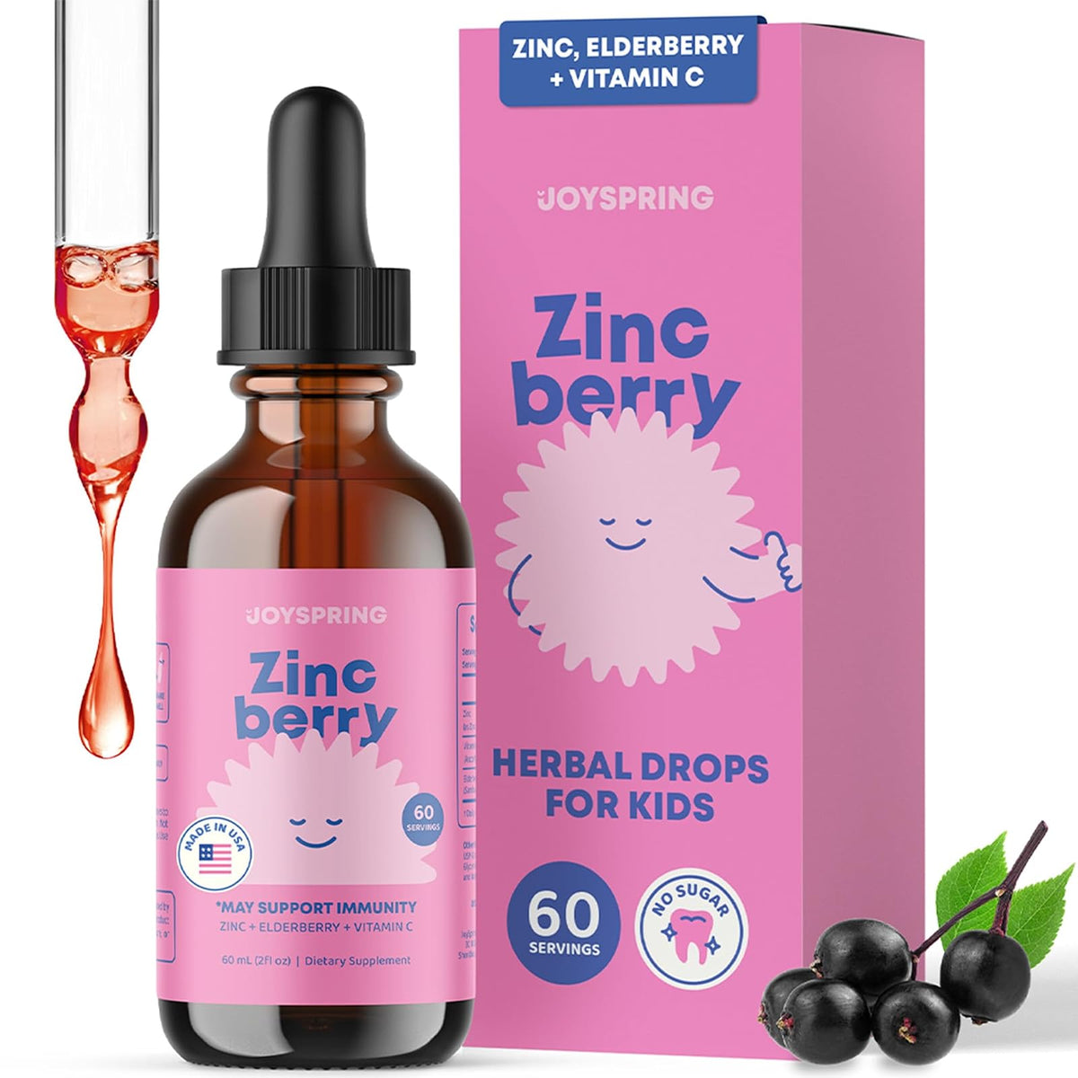 JoySpring ZincBerry kids zinc drops