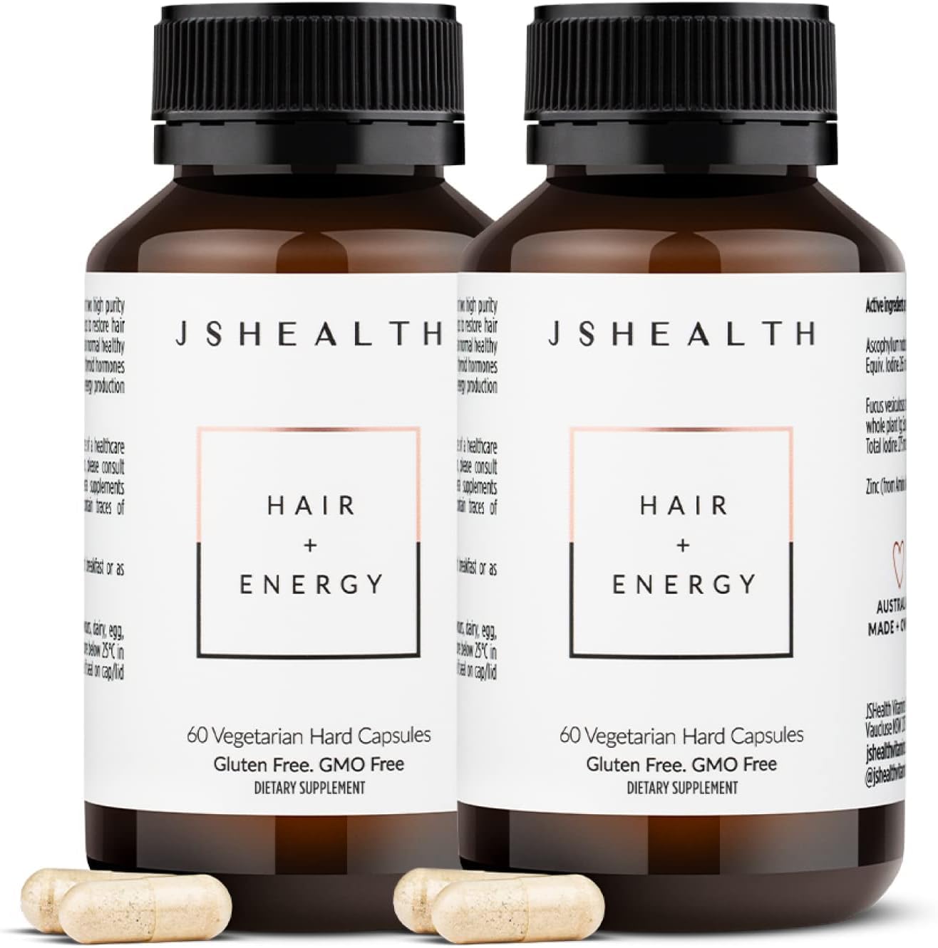 JSHealth Hair + Energy multivitamins