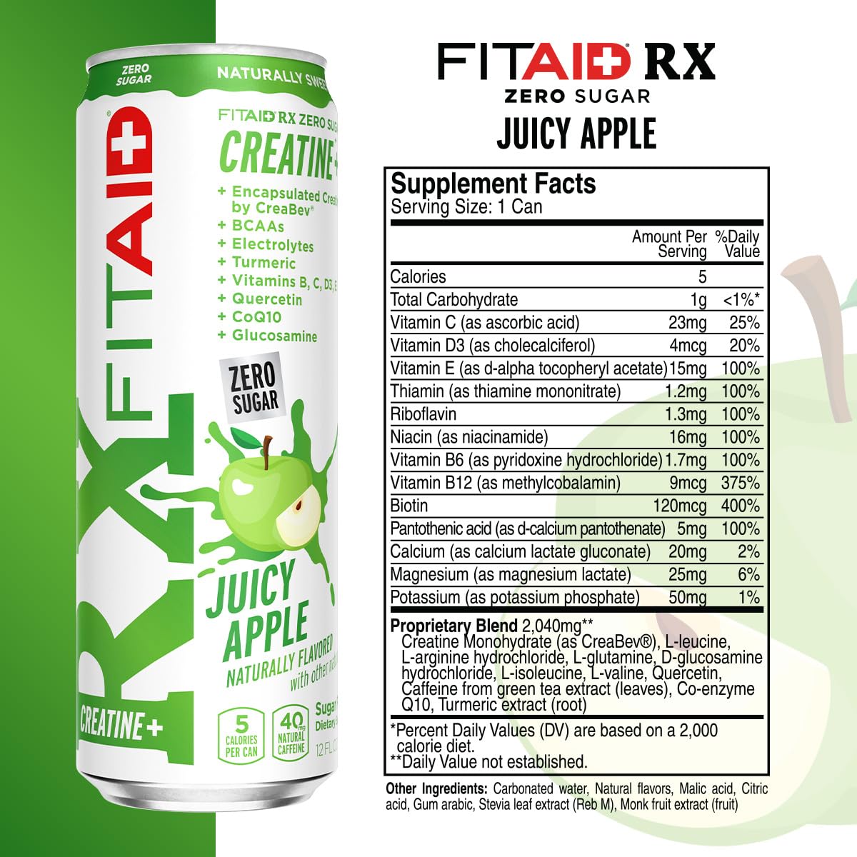 juicy apple flavour recovery beverage