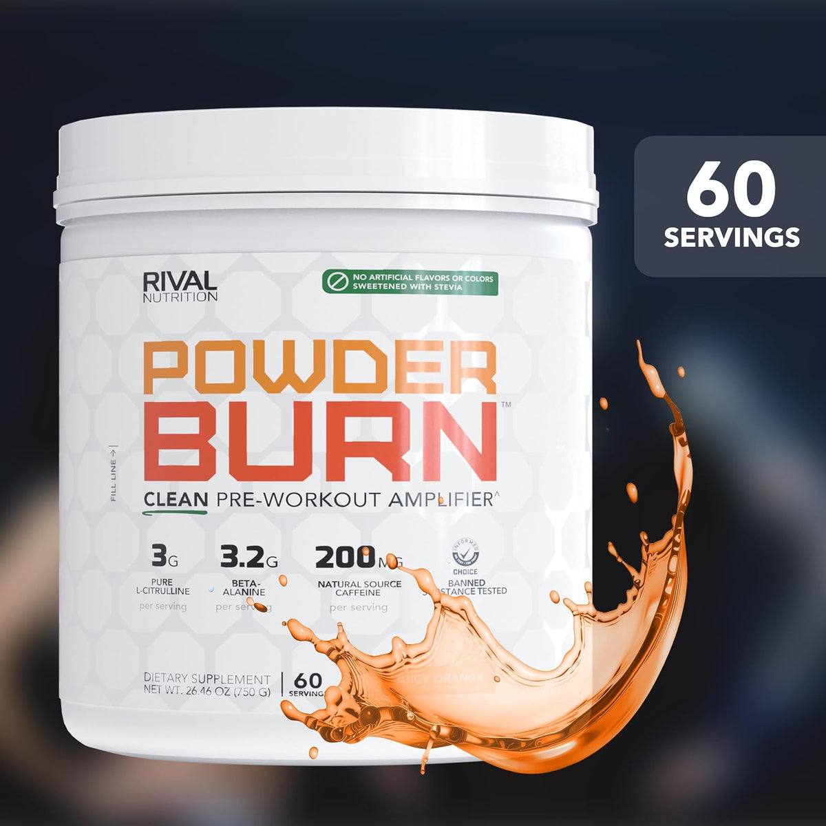 Juicy Orange flavour workout supplement