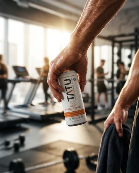 Juicy orange mango protein drink