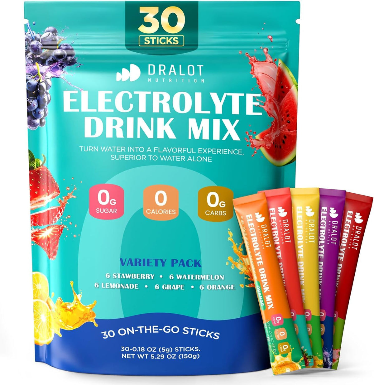 Juicy Splash electrolyte powder packets