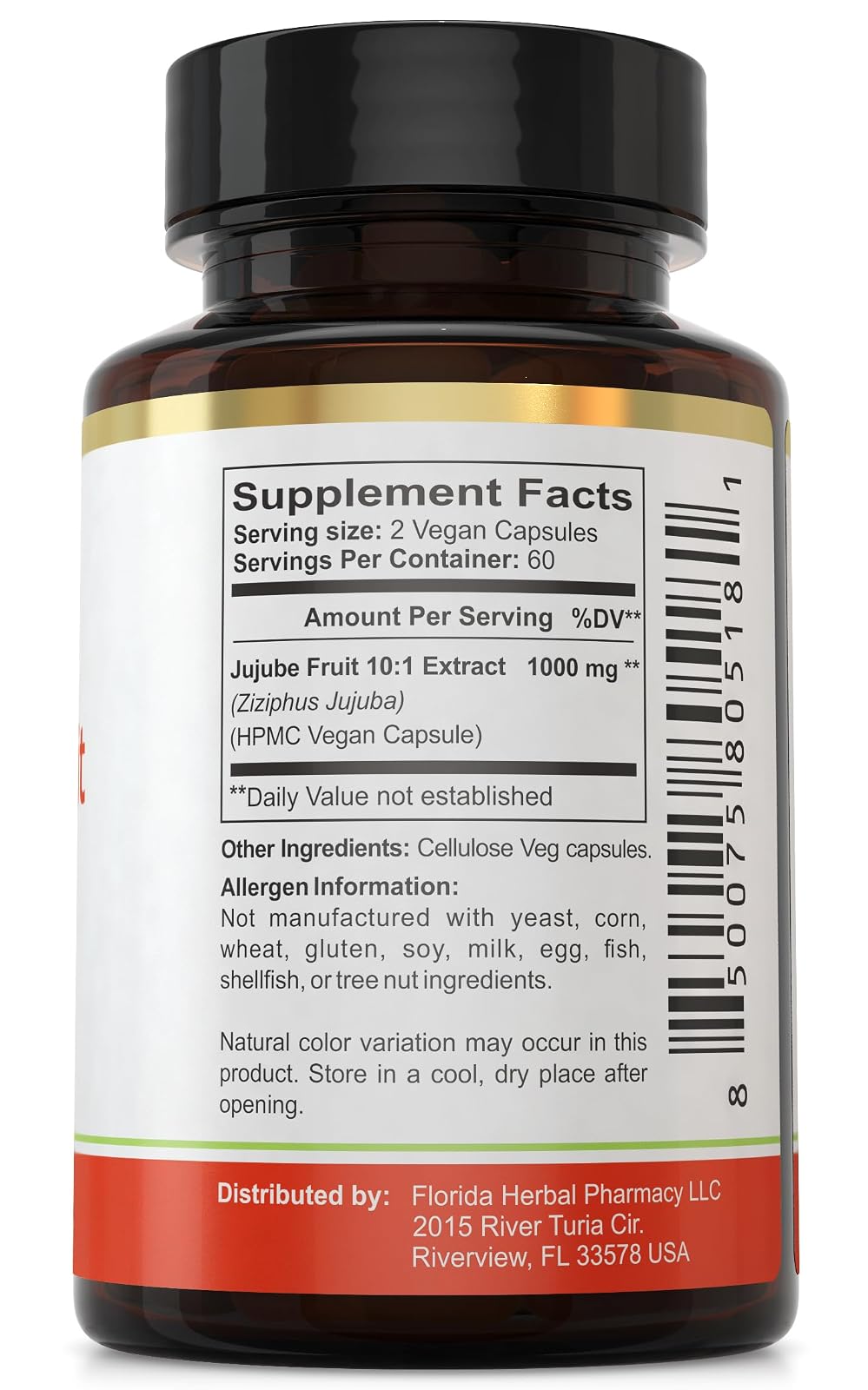 Jujube capsules for immune support
