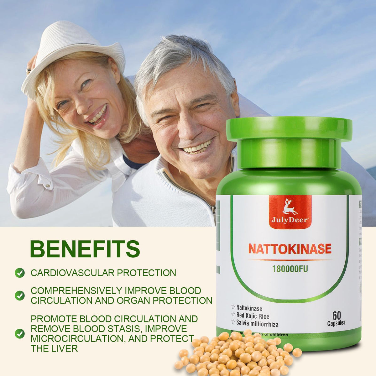 JulyDeer 6000 FU nattokinase benefits