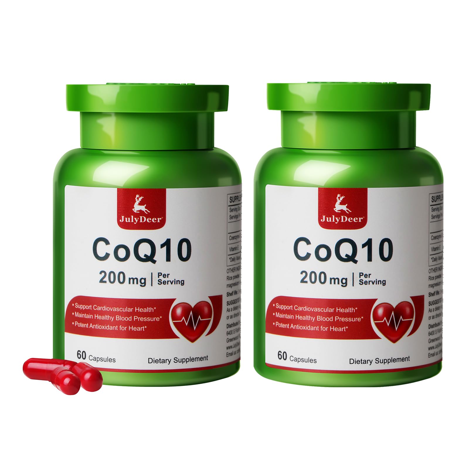 JulyDeer CoQ10 200 mg capsules