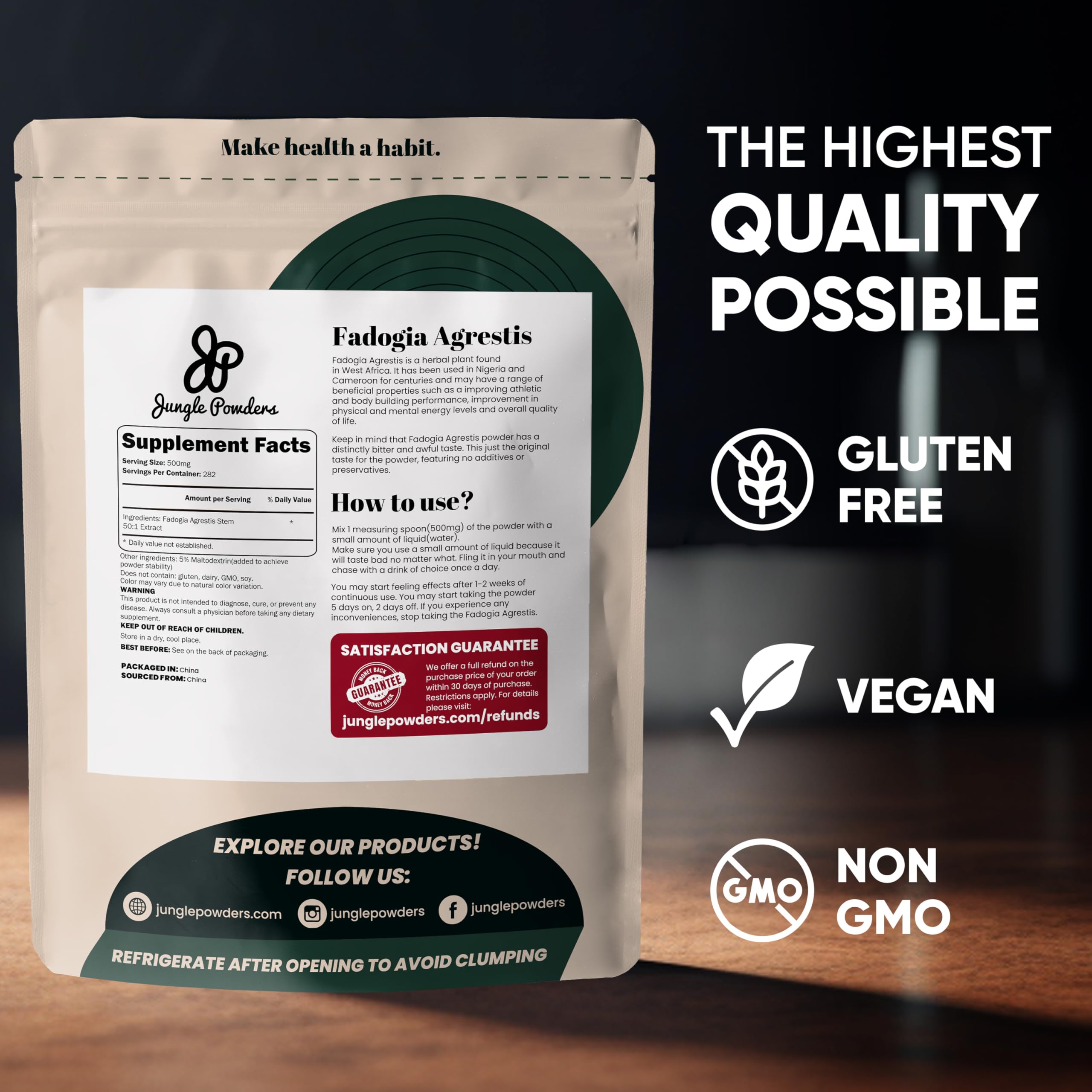 Jungle Powders natural passion support