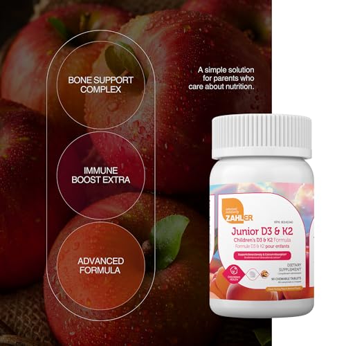 Junior vitamin D3 and K2 supplements