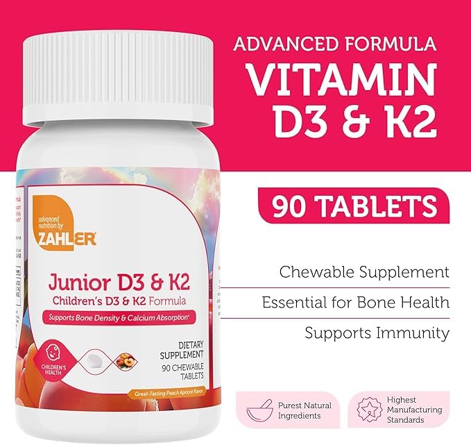 Junior vitamin D3 K2 immune support