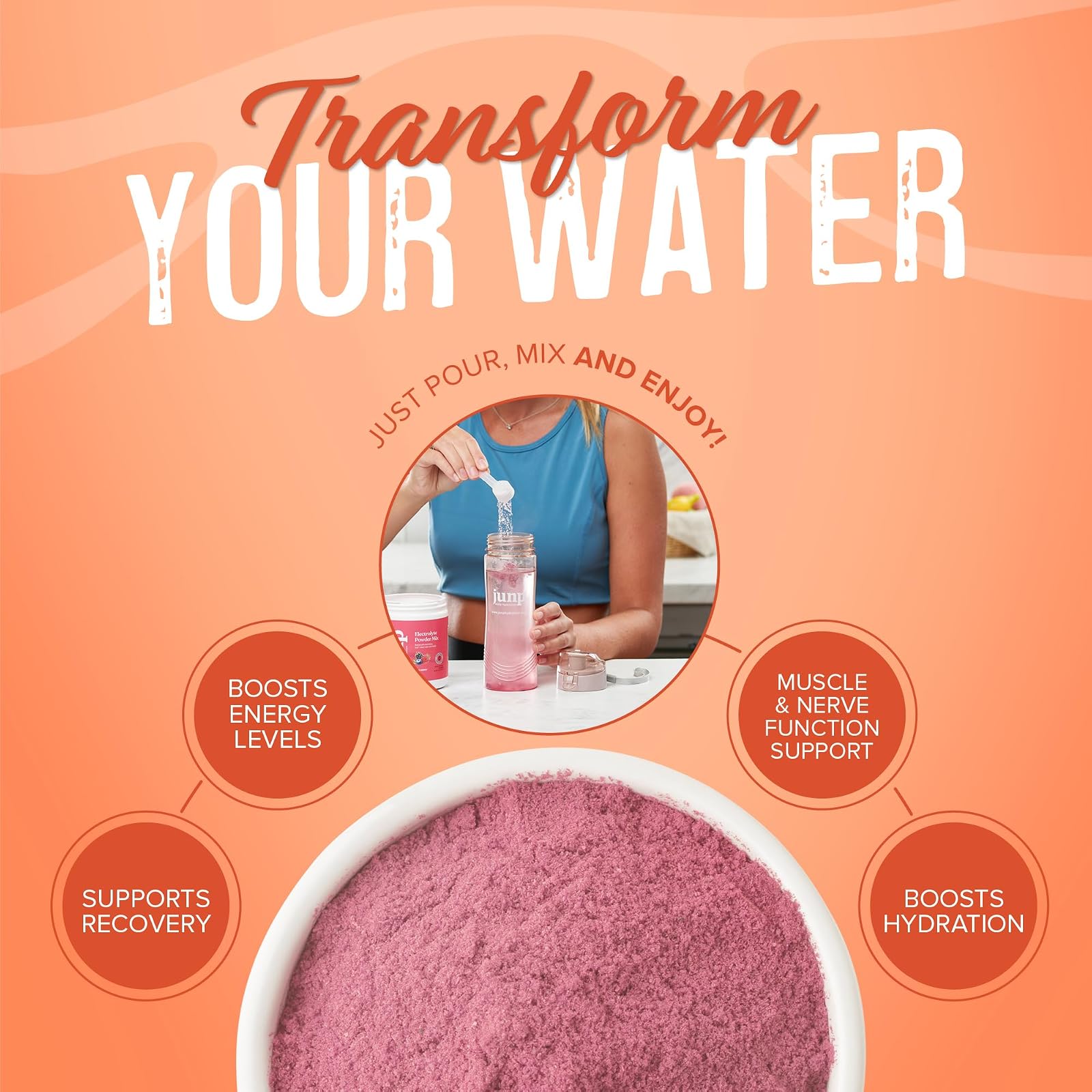 JUNP electrolyte powder 90 servings