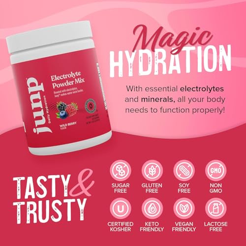 JUNP electrolyte powder with 180 servings