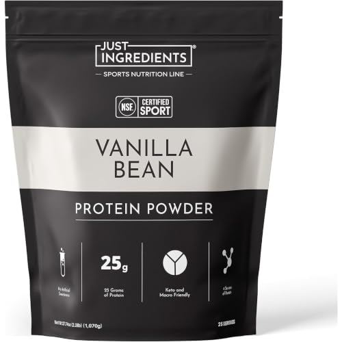 JUST INGREDIENTS vanilla protein powder nutrition