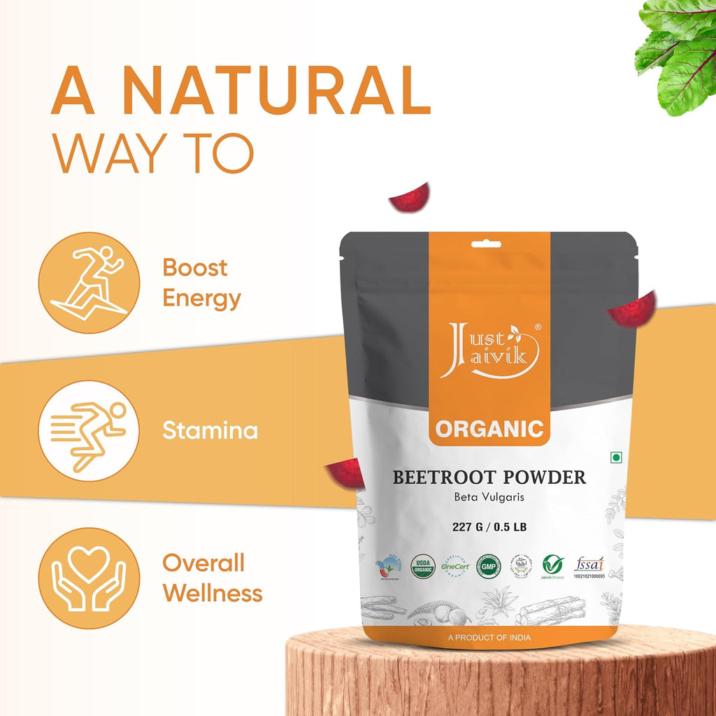 Just Jaivik beetroot powder benefits