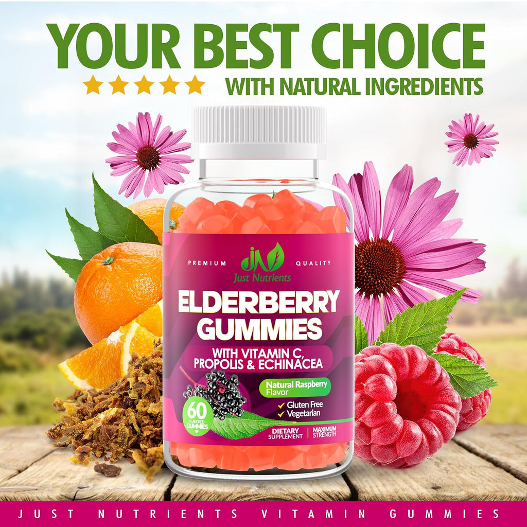 Just Nutrients elderberry gummies 60 count