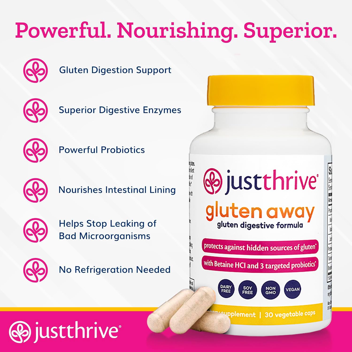Just Thrive digestive enzymes support healthy digestion