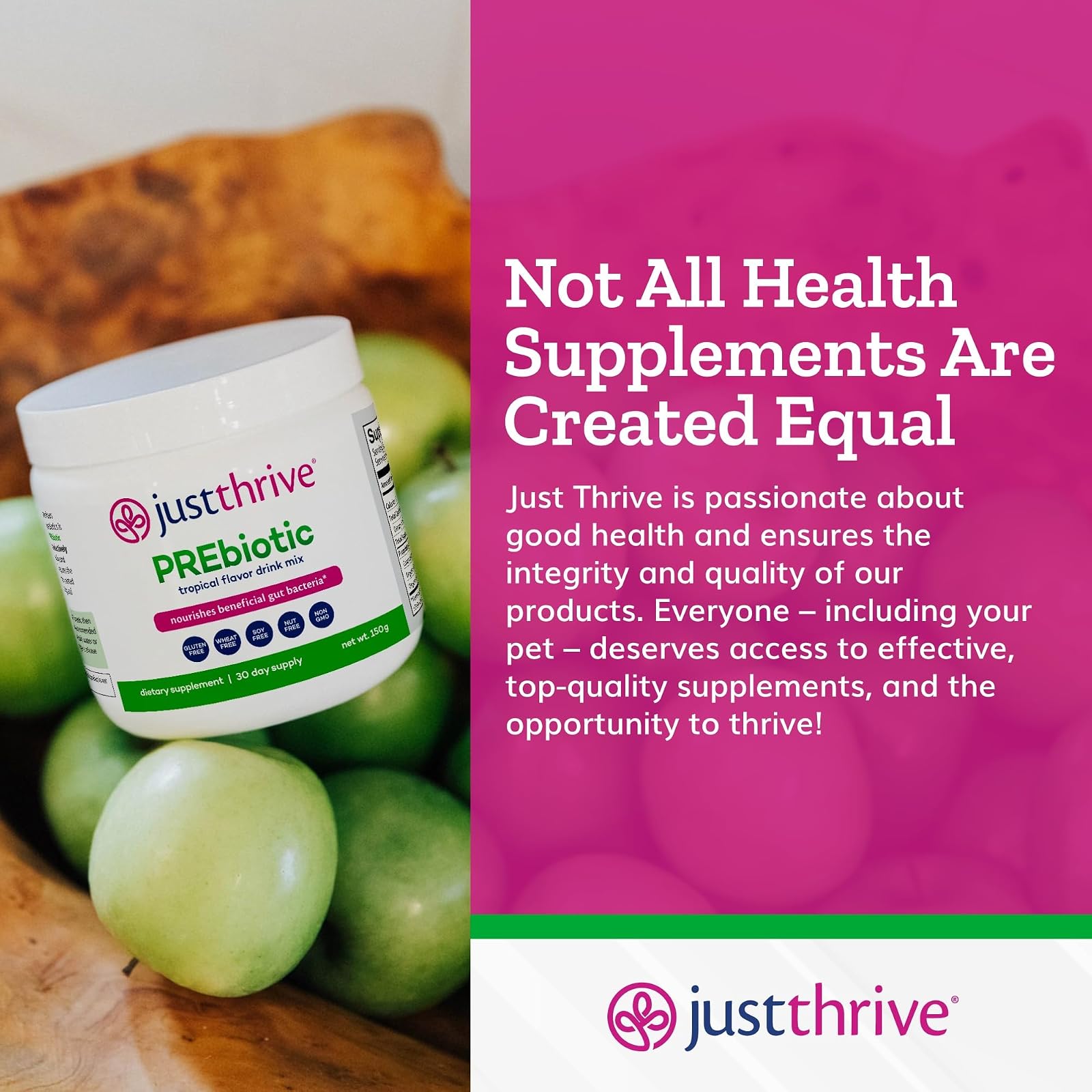 Just Thrive prebiotic powder usage