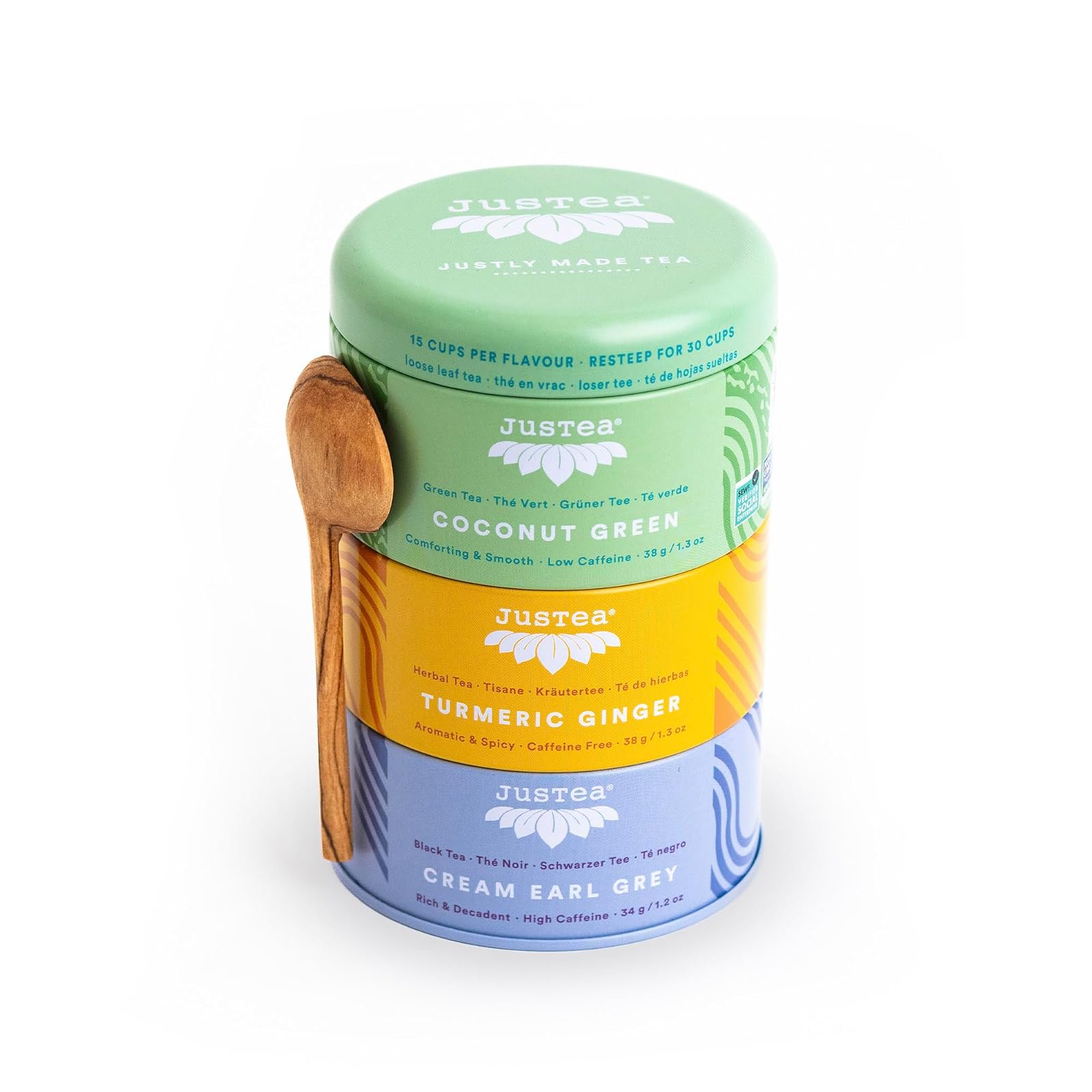 JusTea assorted tea trio flavours