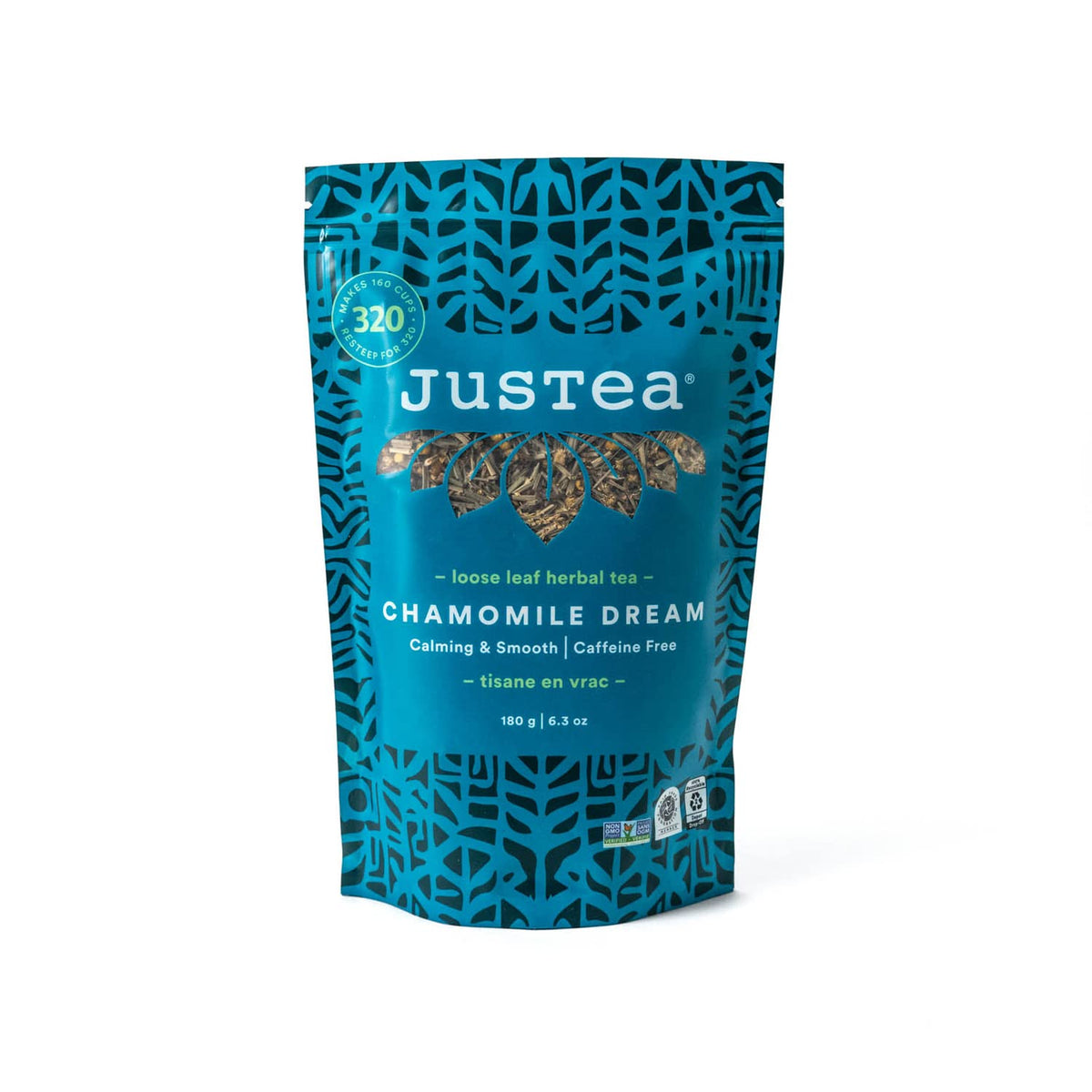 JusTea chamomile dream herbal tea