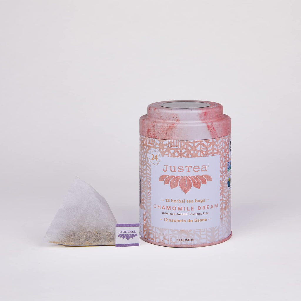 JusTea chamomile herbal tea bags