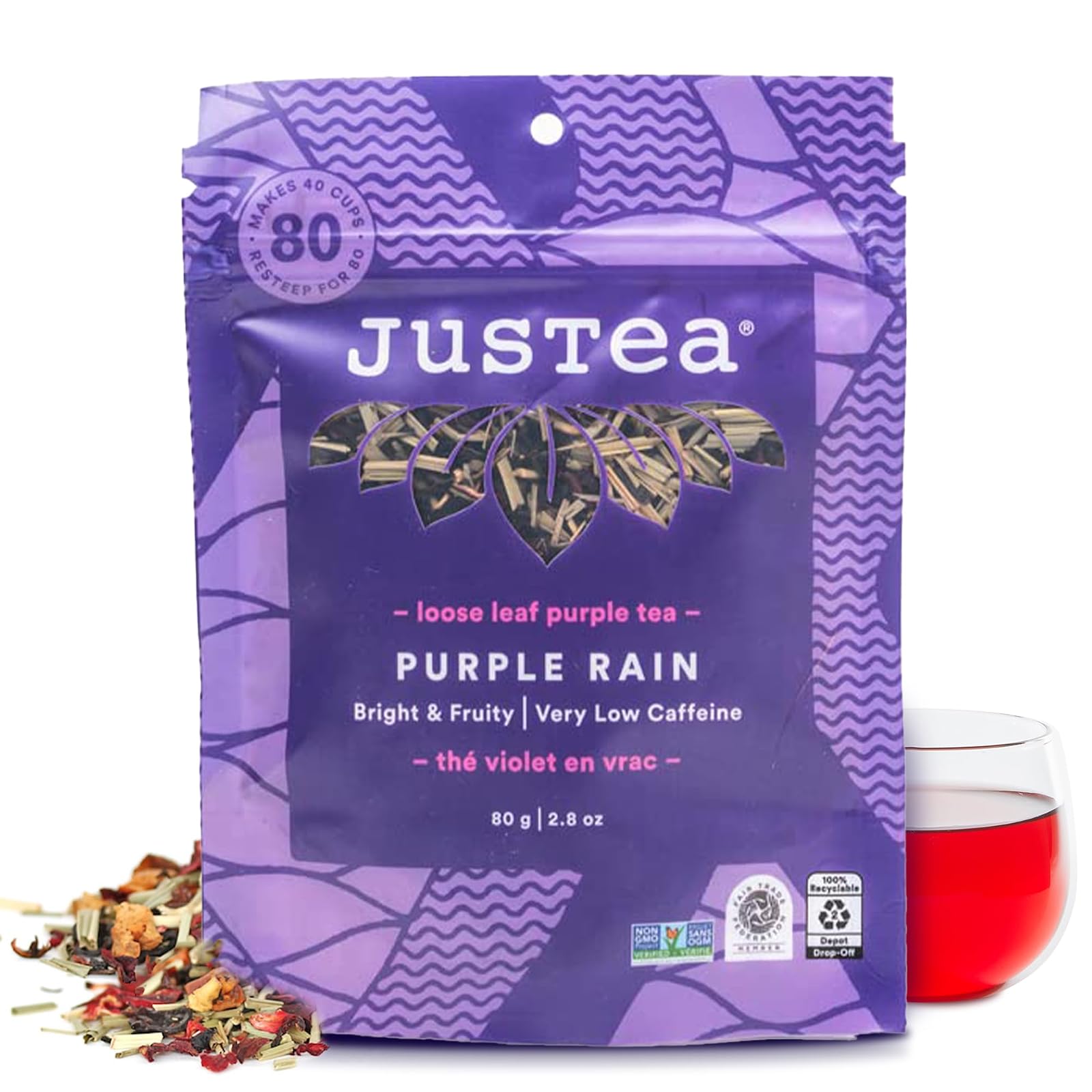 JusTea loose leaf purple tea