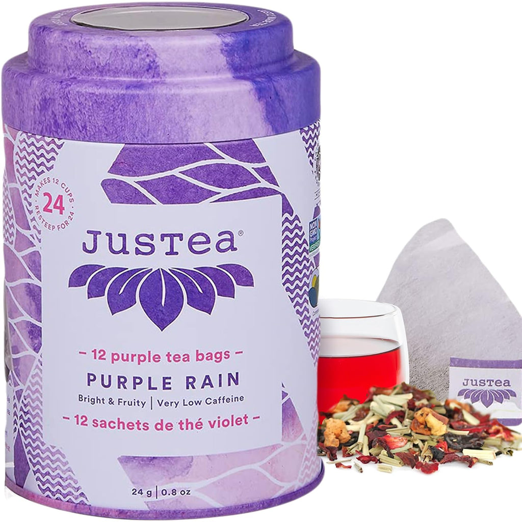 JusTea purple tea pyramid bags