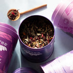 JusTea purple tea with spoon